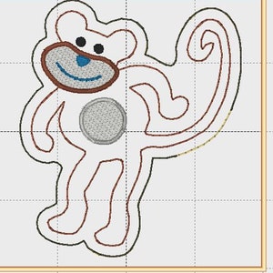 ITH in the Hoop Stuffed Dancing Monkey Toy Backpack Buddy Animal ...