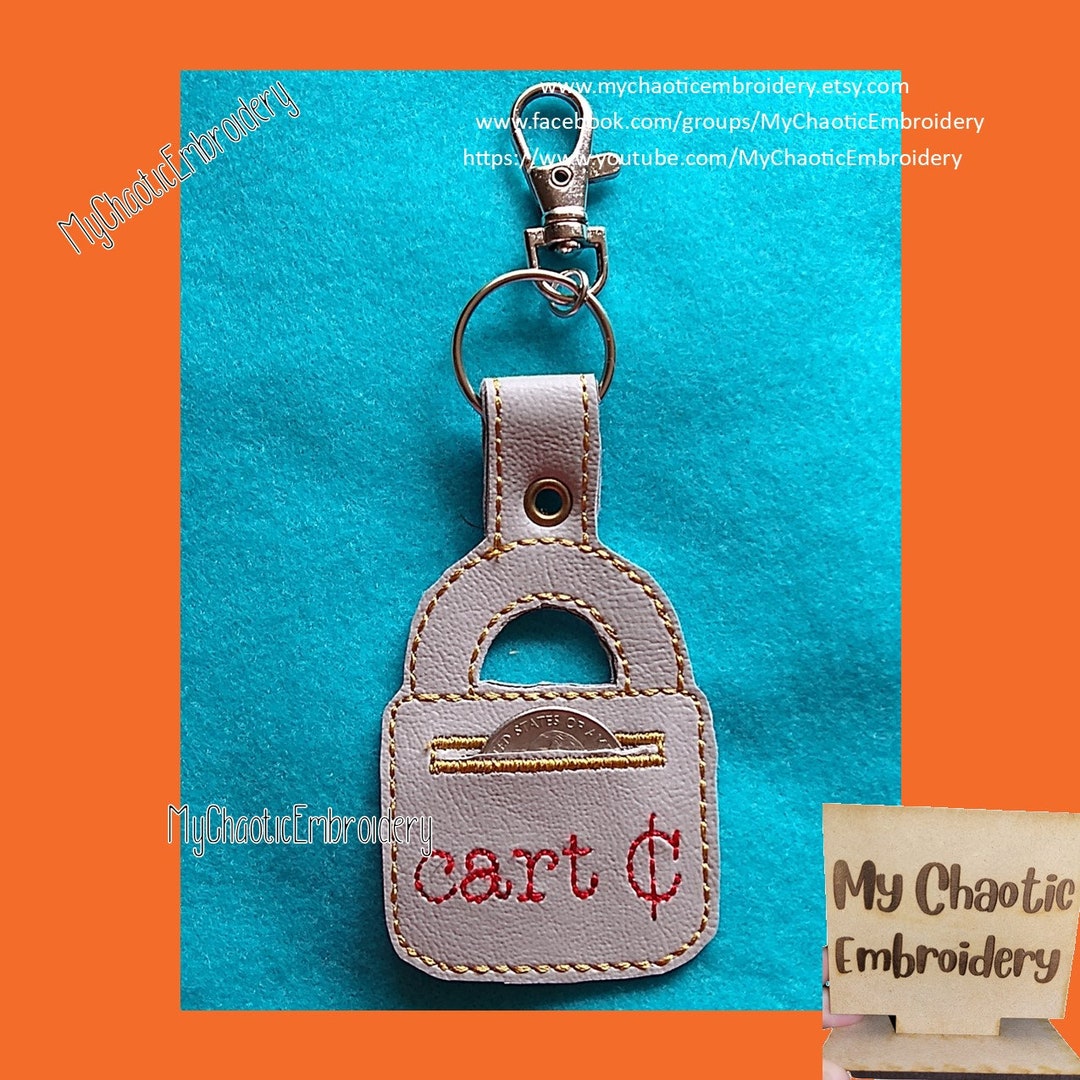 4x4 & 5x7 Coin Cart Quarter Holder Padlock Lock Shape Keyfob Snaptab ...