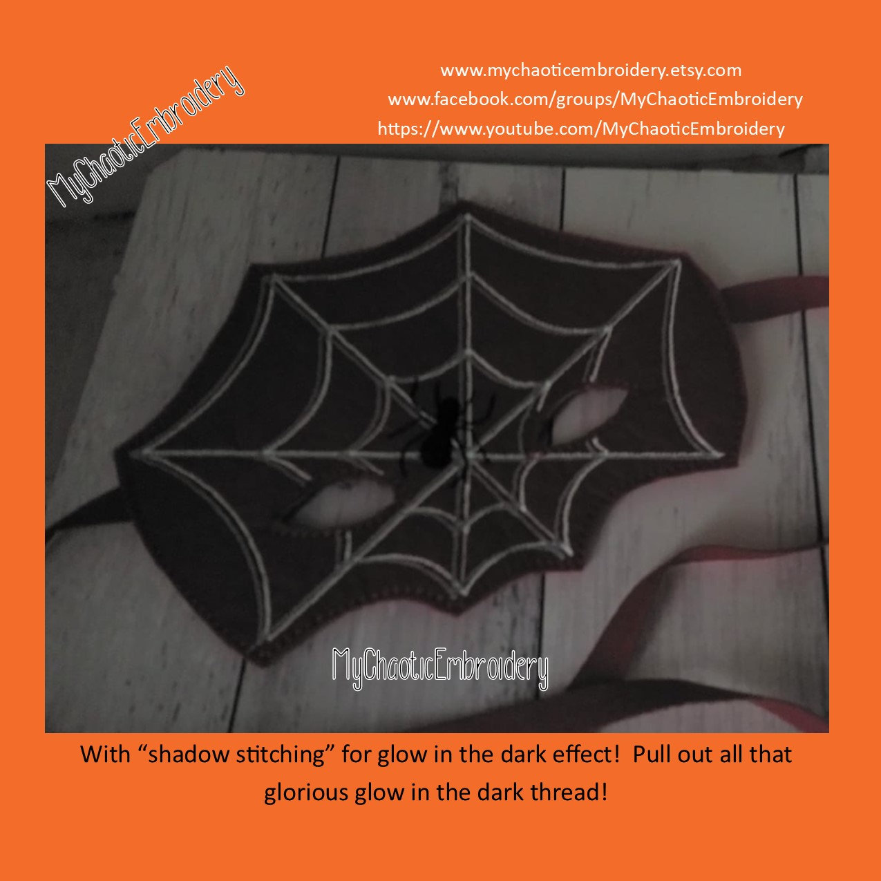 Spider Spiderweb Arachnid Fall Autumn Halloween Mask Set for 5x7 ...