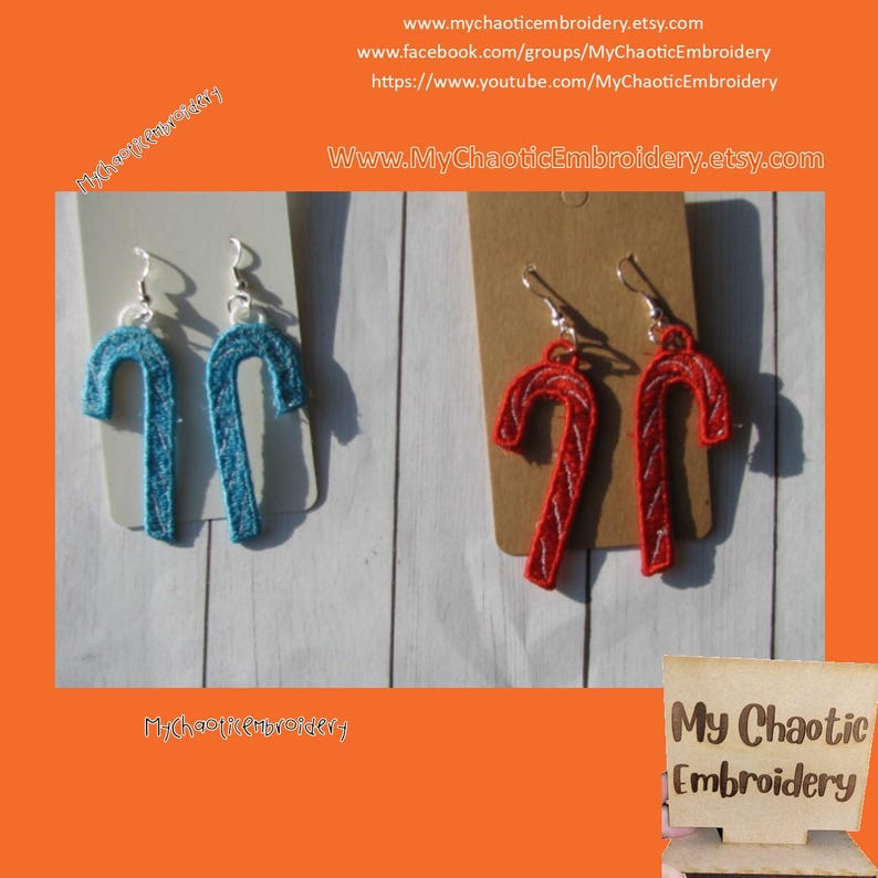 4x4 FSL Free Standing Lace Candy Canes Peppermint Earrings Pattern ...