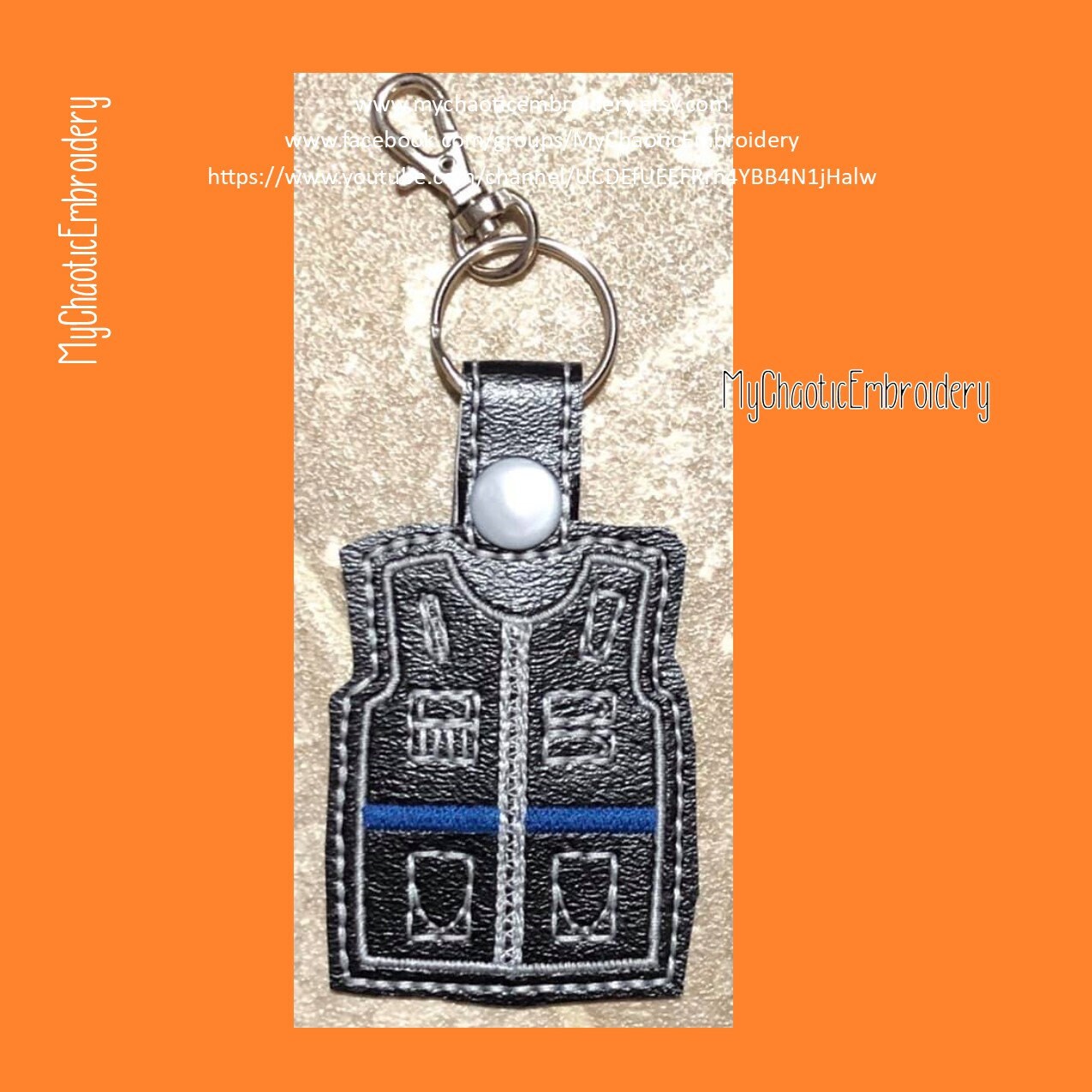 Police Swat Flak Jacket LEO Law Enforcement Officer Keyfob 4x4 - Read ...