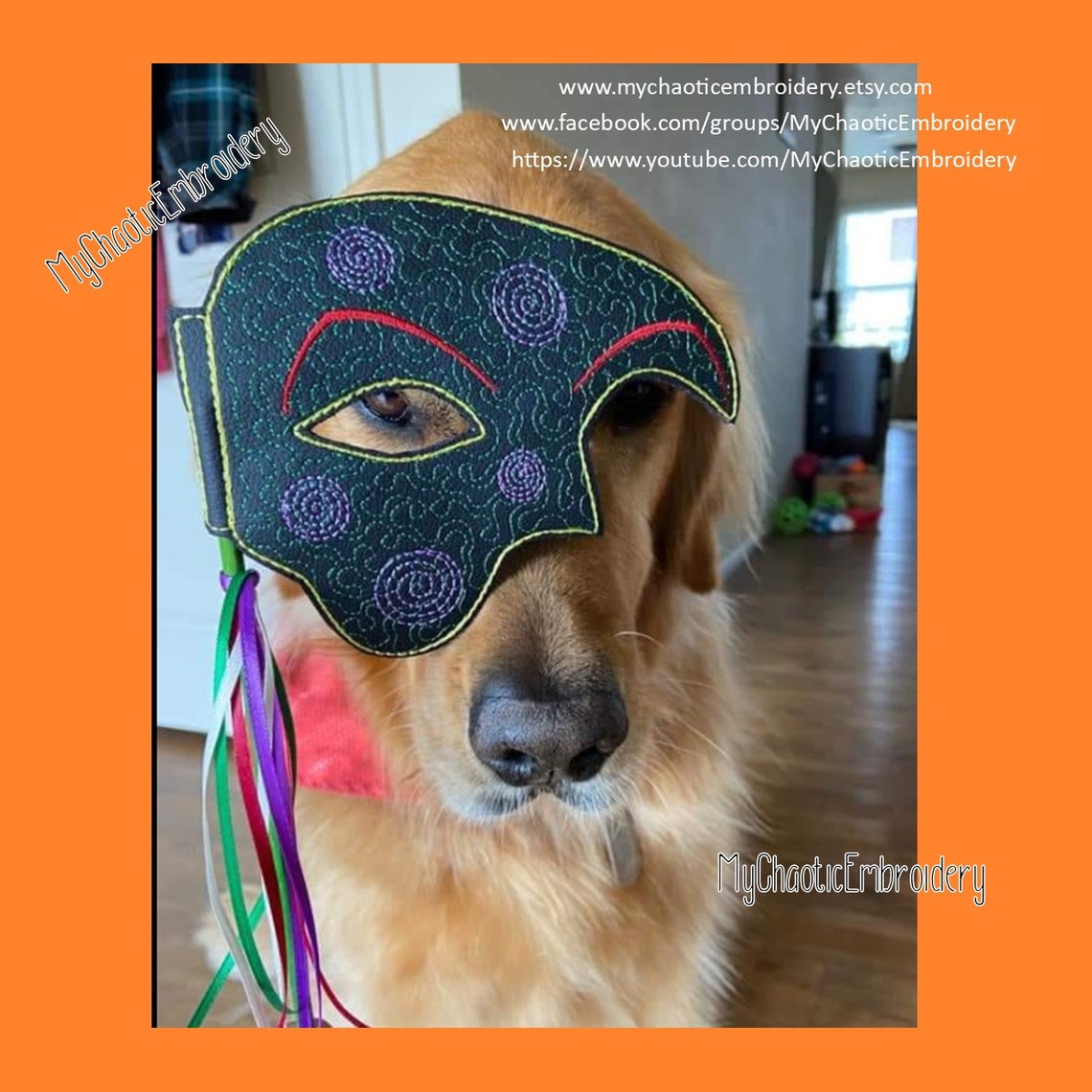 2 Styles Mardi Gras Mask Set for 1/8 Dowel or Wand 5x7 | Etsy