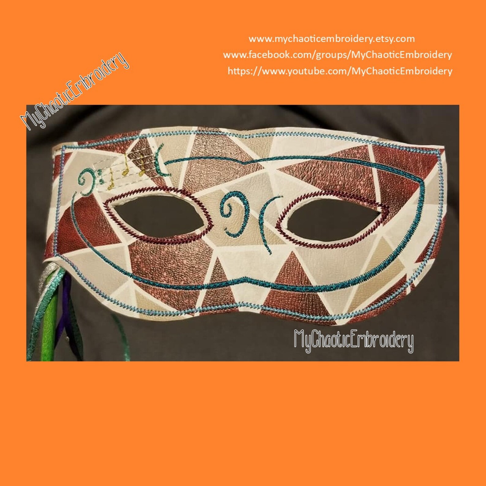 2 Styles Mardi Gras Music Mask Set for 1/8 Dowel or Wand - Etsy