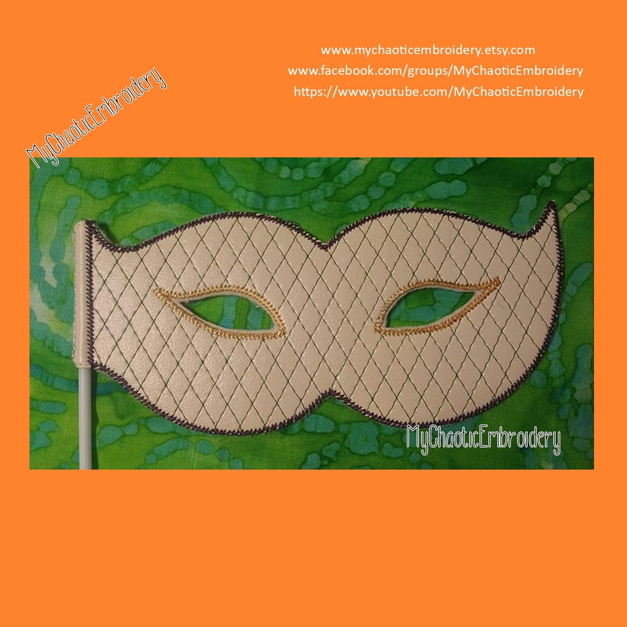 2 Styles Mardi Gras Mask Set for 1/8 Dowel or Wand 5x7 | Etsy