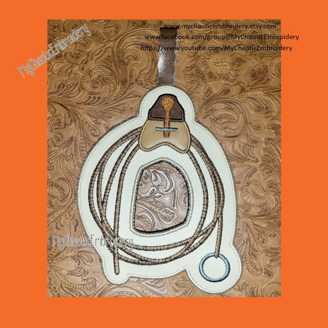 5x7 Rodeo Cowboy Lasso Rope Country Western Tack Applique Embroidery ...