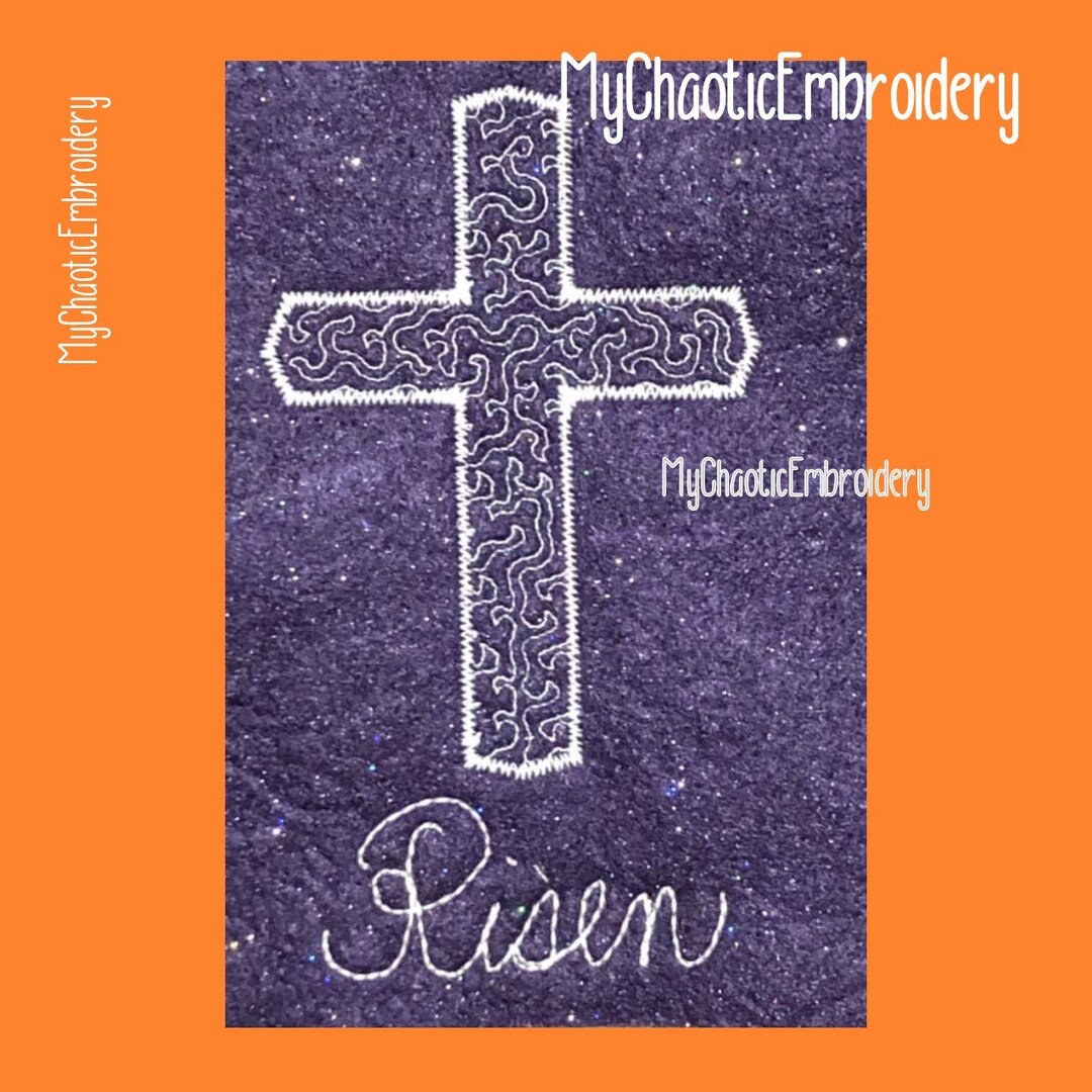 Sketch Card Stock Cross Stitch Resurrection He is Risen Crucified Jesus ...