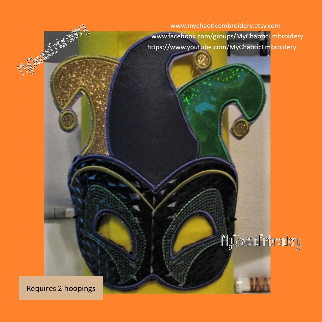 2 Styles Mardi Gras Jester Mask Set for 1/8 Dowel or | Etsy