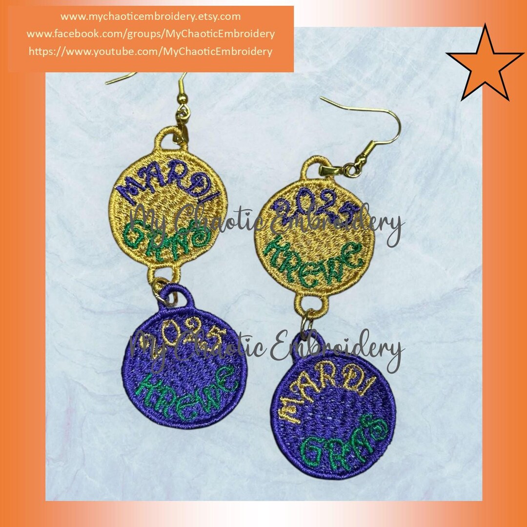 4x4 FSL Free Standing Lace Mardi Gras Throws Parade Doubloons Booty ...