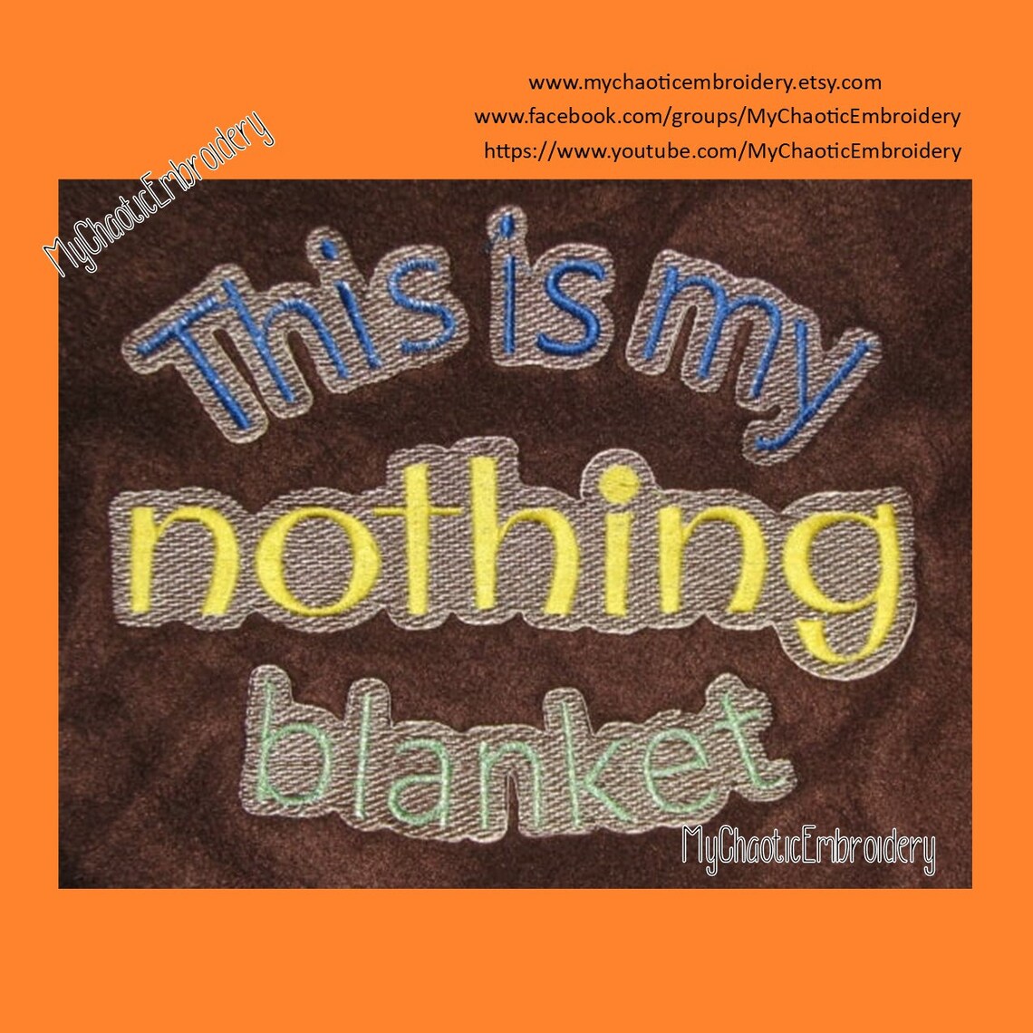 Nothing Zip Nada Zilch Machine Stitched Blanket 3 Sizes With Knockdown ...