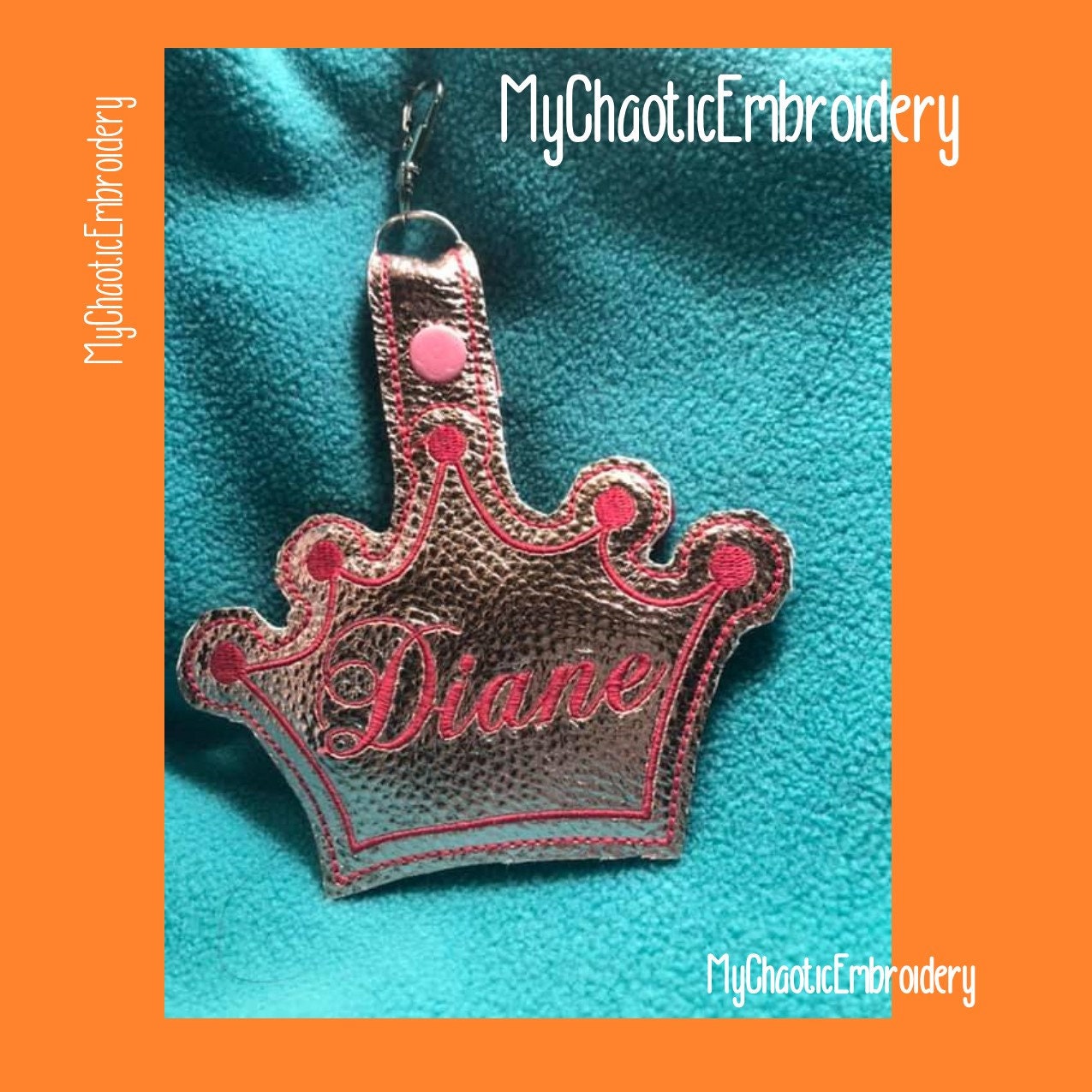 Crown Princess Queen Royal Majesty Large 5x7 Key Fob Ring | Etsy