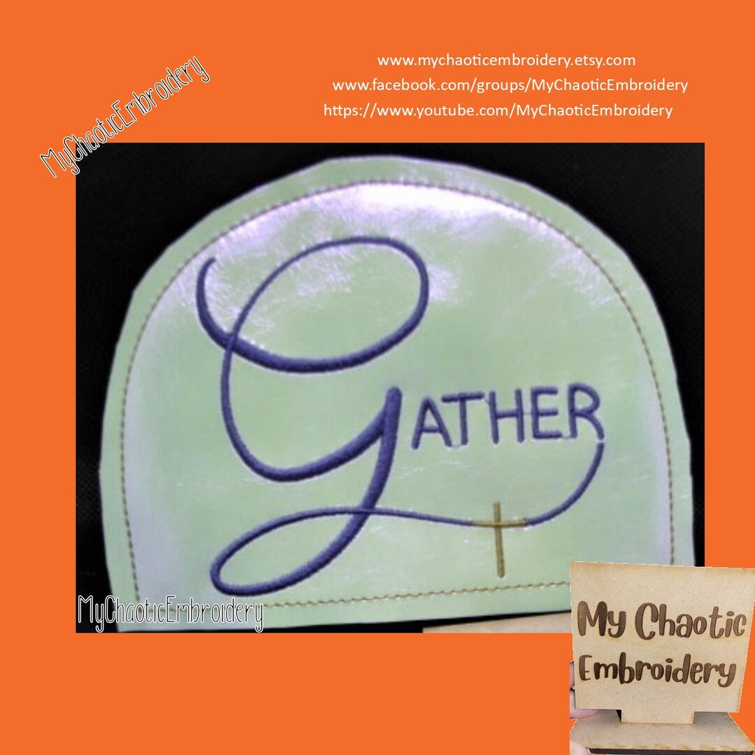 5x7 Kitchen Napkin Holder Cover Gather With Cross - Digital File ...