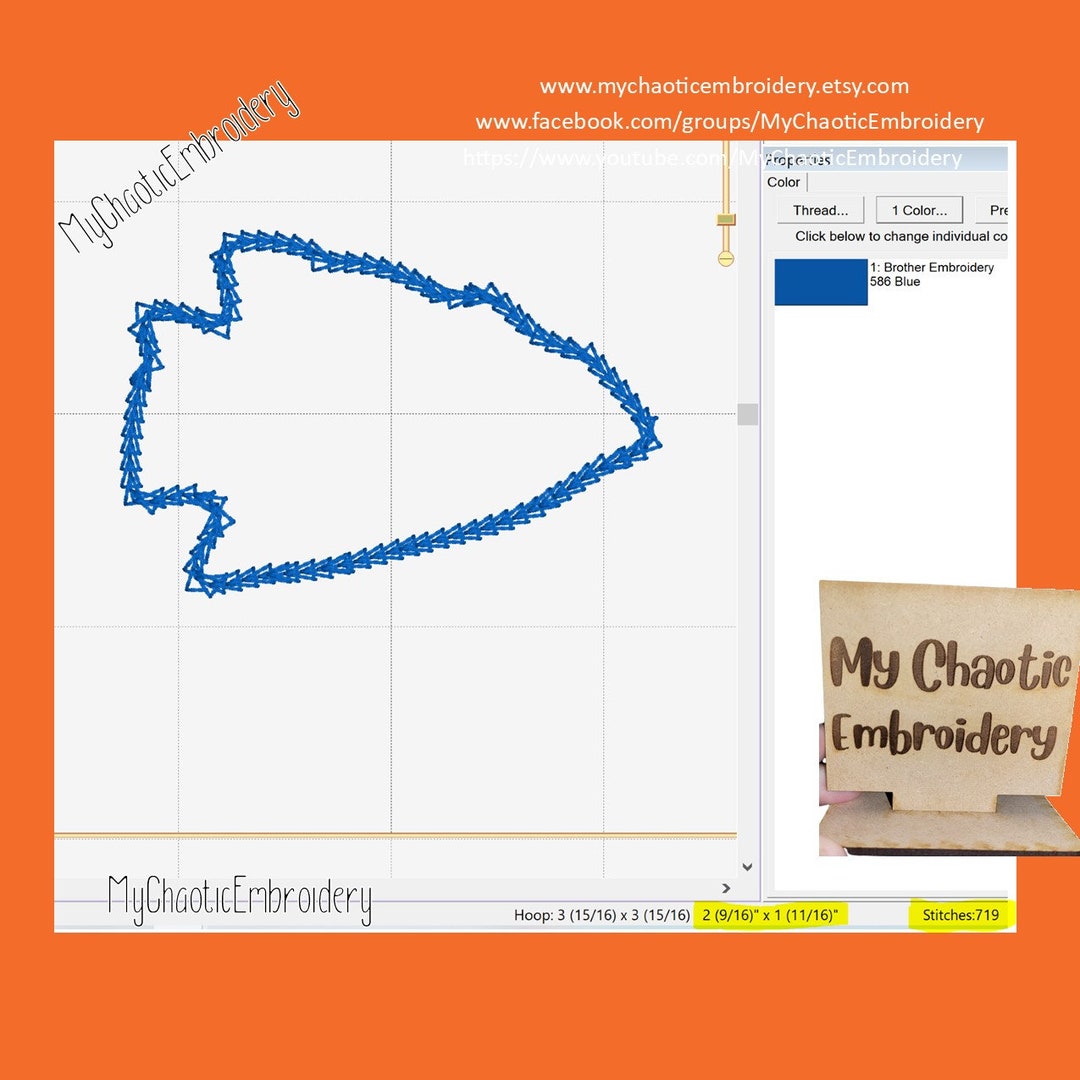 4x4 Chain Stitch Arrow Head Design -USE FOR MONOGRAMS - Read ...