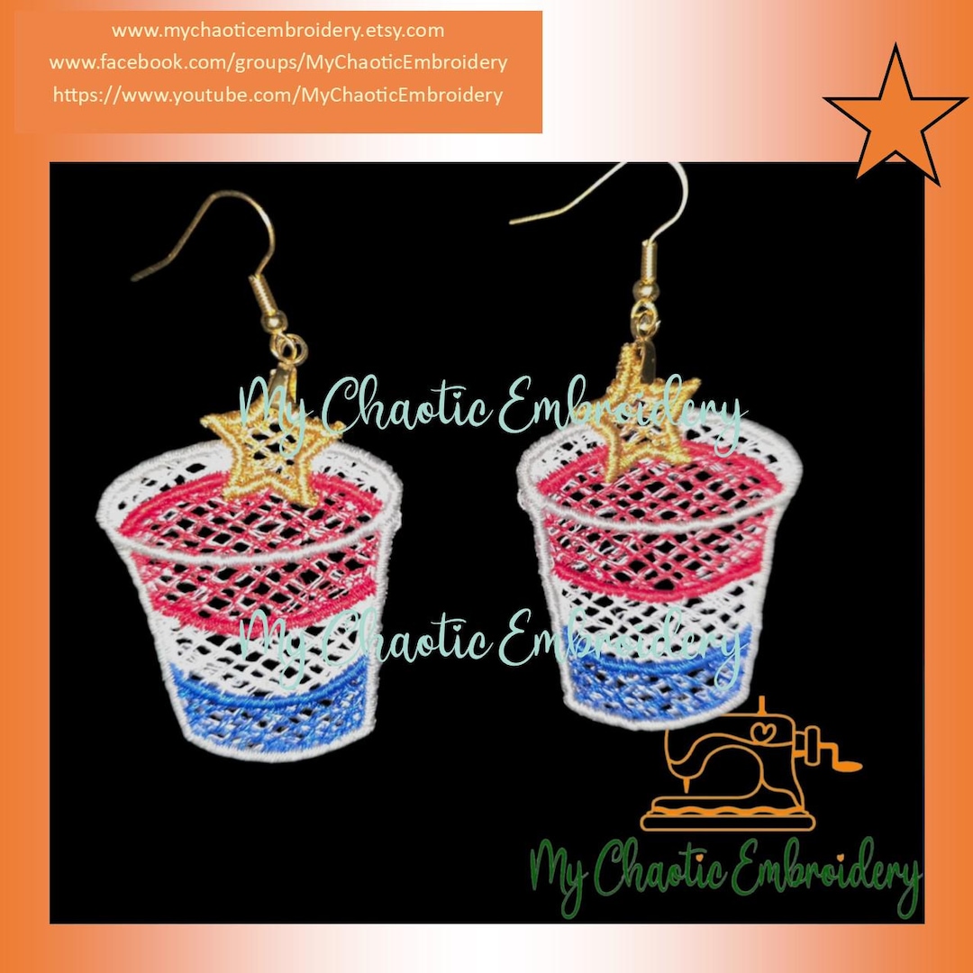 4x4 FSL Free Standing Lace Dessert Cup Tri Color With Star Gelatin ...