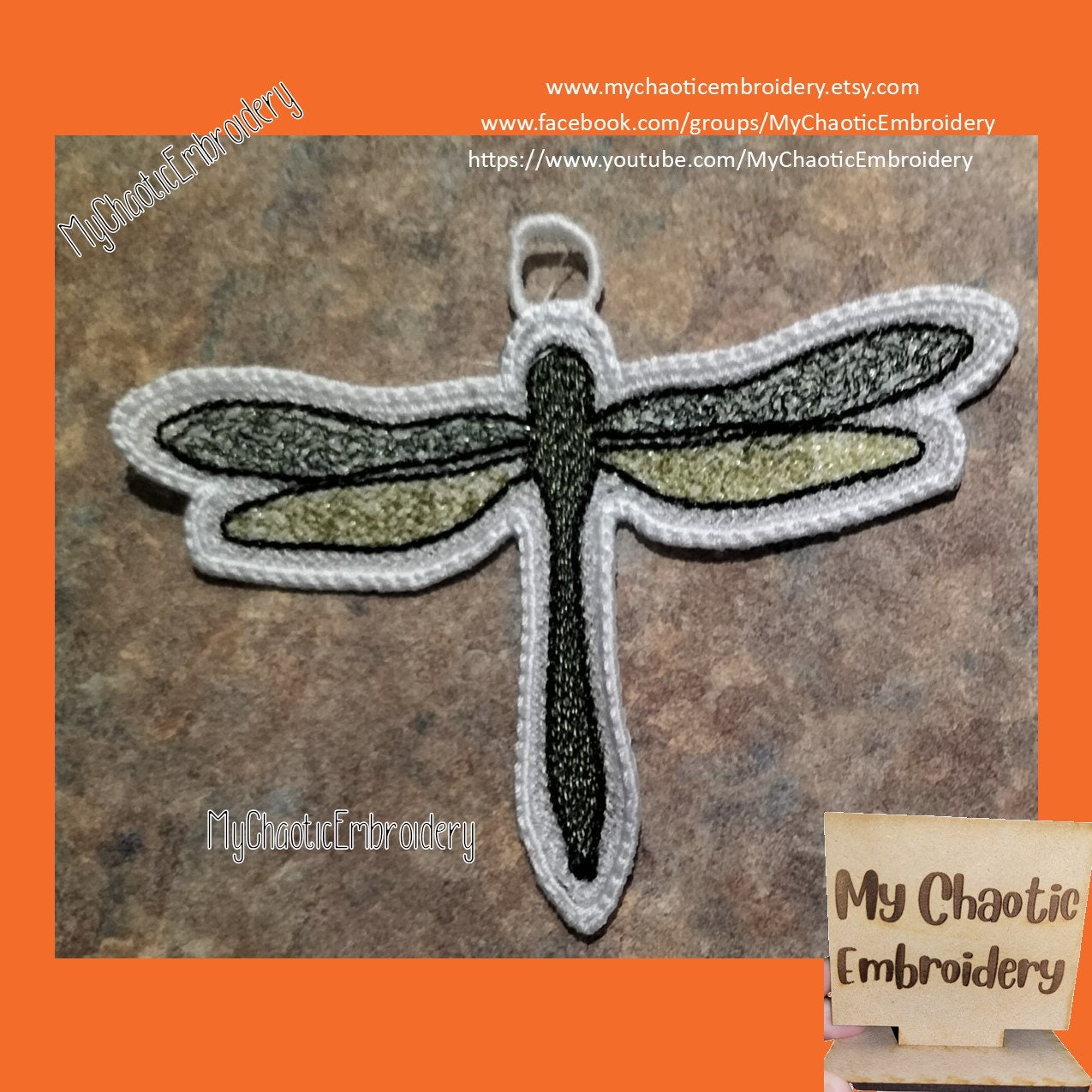 Free Standling Lace FSL Dragonfly 2 Versions Ornament Designs 3 Sizes ...