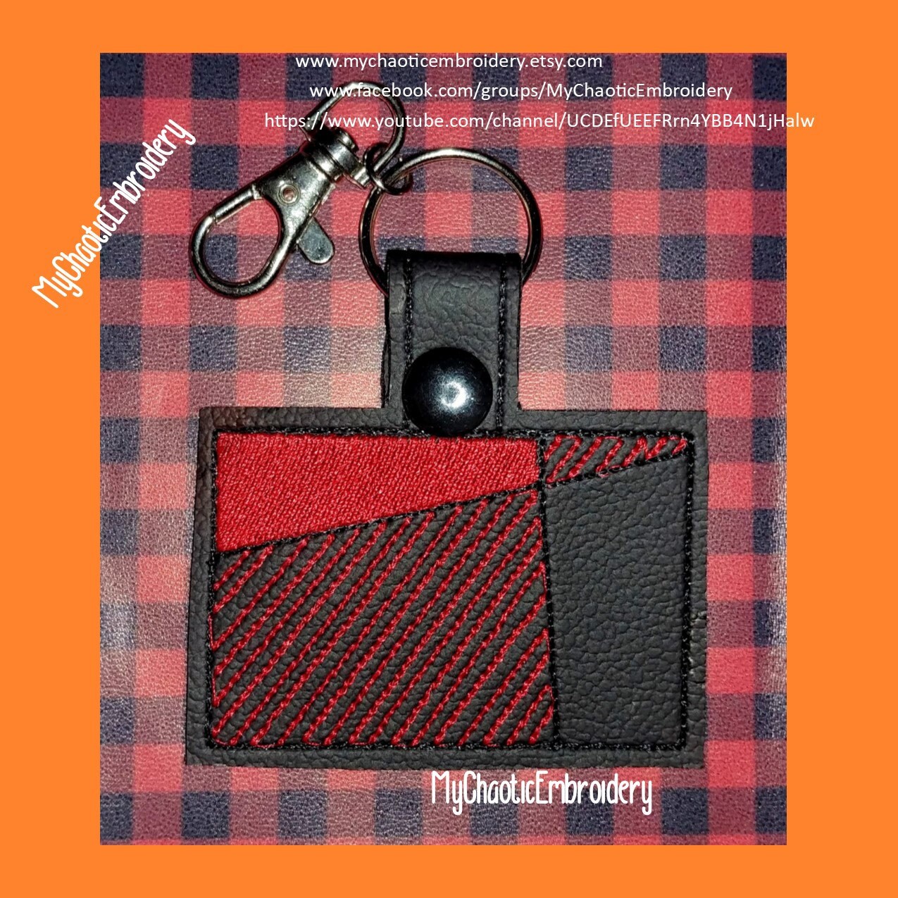 Buffalo Plaid Lumberjack Redneck Keyfob Designs 4x4 Single and | Etsy