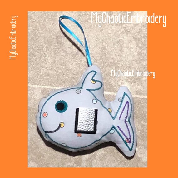 ITH in the Hoop Stuffed Fishy Fish Toy Backpack Buddy Animal | Etsy