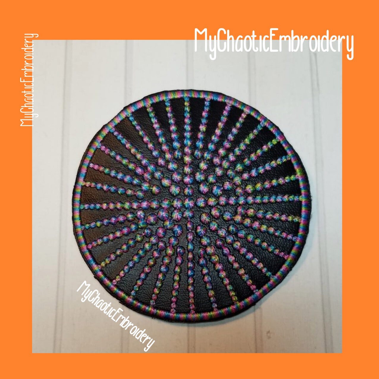 Mandela Mandella Rainbow Candlewick Knots Coaster 4x4 Designs - Etsy