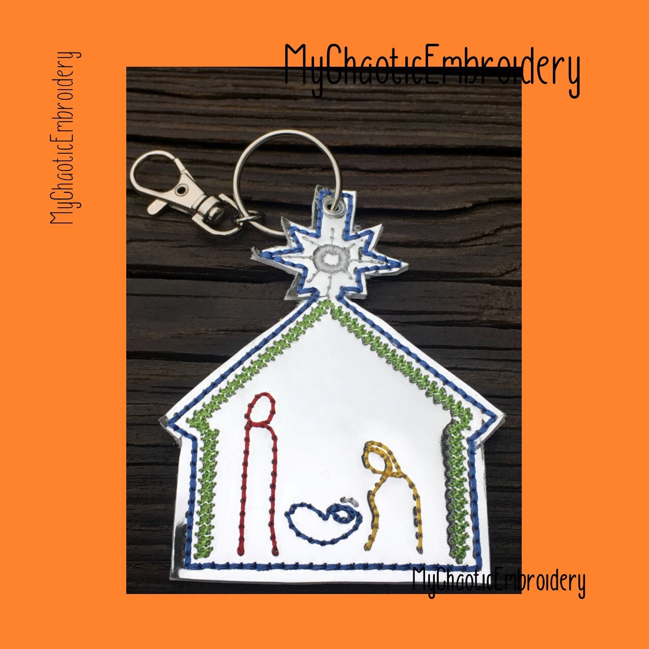 Christian Jesus Holy Family Manger Nativity 4x4 Keyfob Key Fob - Etsy
