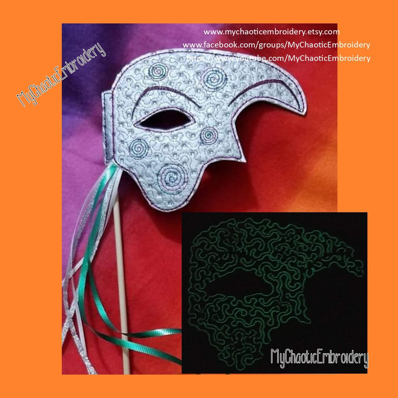 2 Styles Mardi Gras Mask Set for 1/8 Dowel or Wand 5x7 | Etsy