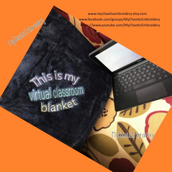 Virtual classroom class room machine stitched Blanket 3 sizes | Etsy