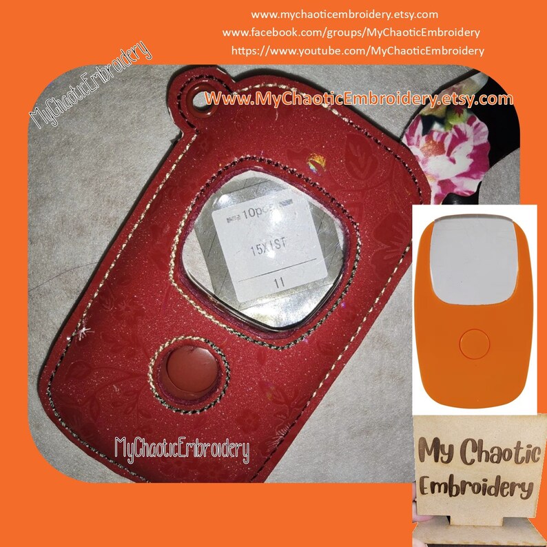 5x7 Pocket Lighted Magnifier Magnify Light Holder KF Keyfob Key Fob ...