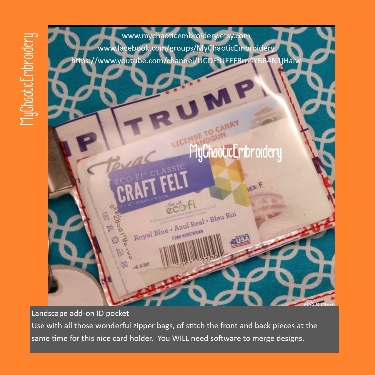 2 styles Gift card ID credit/debit card add-on pocket use | Etsy