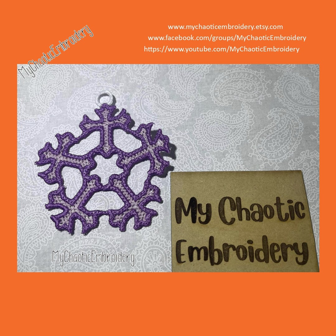 Free Standling Lace FSL Carousel Crosses Cross Ornament Designs 3 Sizes ...