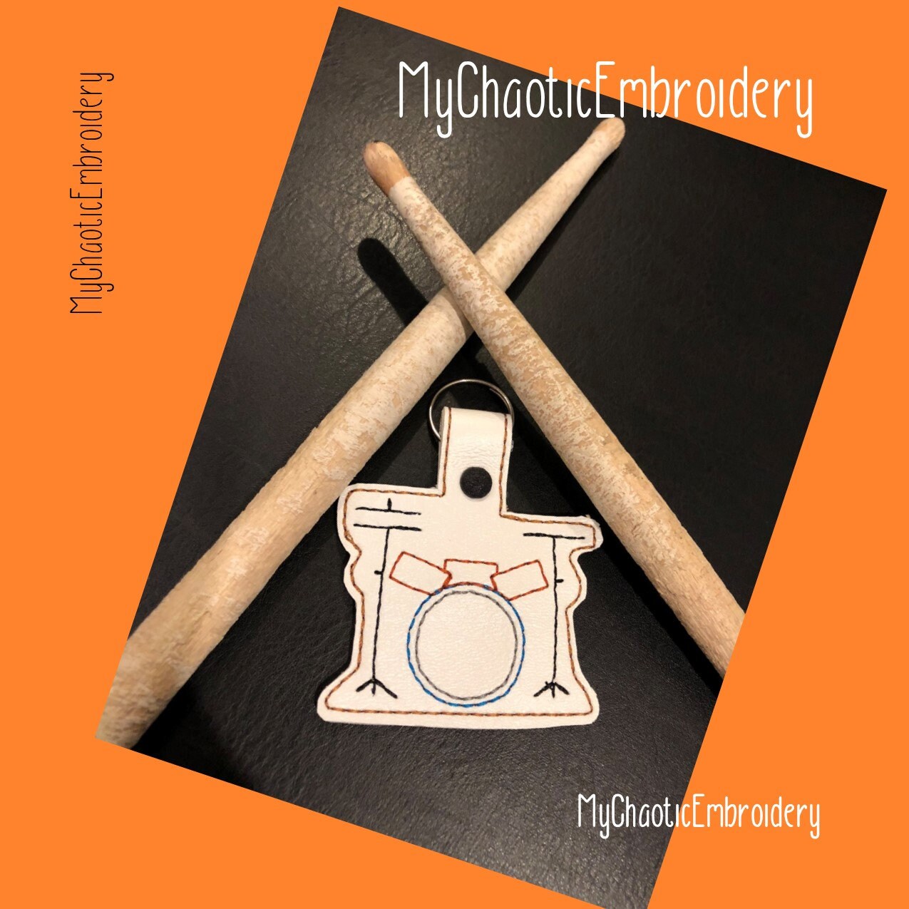 Drum Roll Please Music Drum Set 4x4 Keyfob Key Fob Ring | Etsy