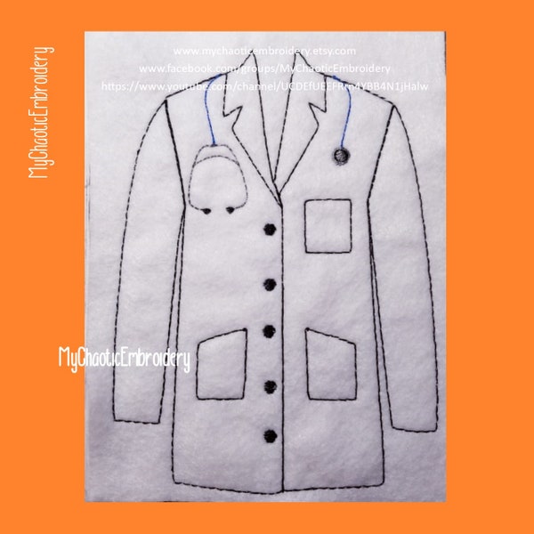Lab Coat Embroidery - Etsy