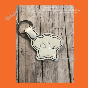 4x4 Chef Cook Hat Kitchen Head Gear Baker Chef's Hat Chefs Key Fob Ring ...