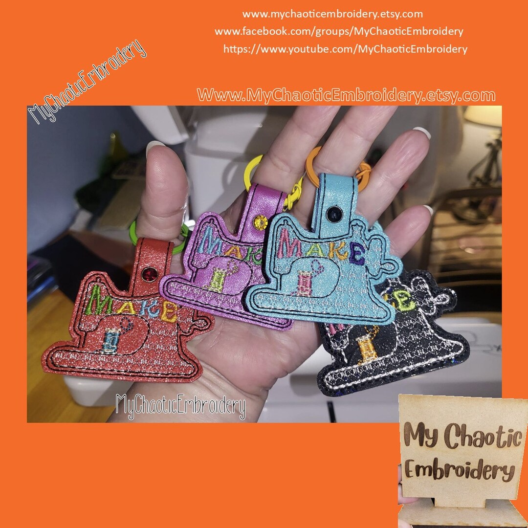 4x4 Vintage Sewing Machine KF Keyfob Key Fob Digital Machine Embroidery ...