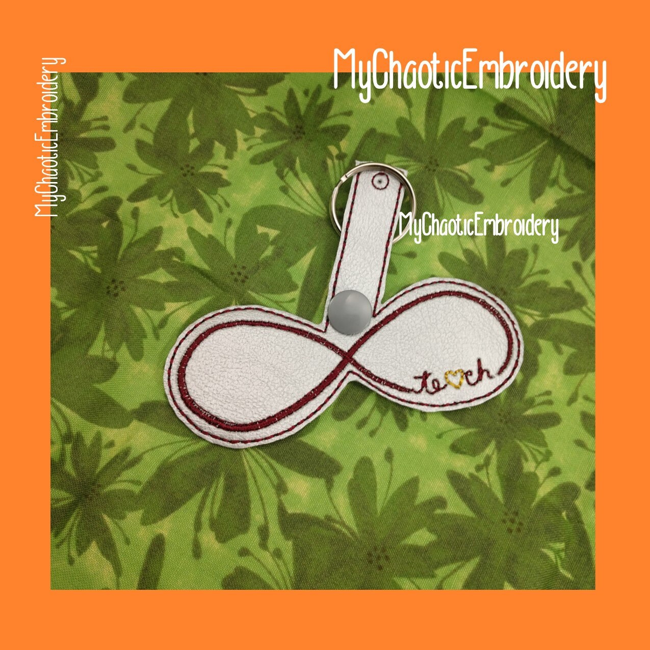 2 Designs Teach or Teacher Infinity Symbol Snaptab School - Etsy