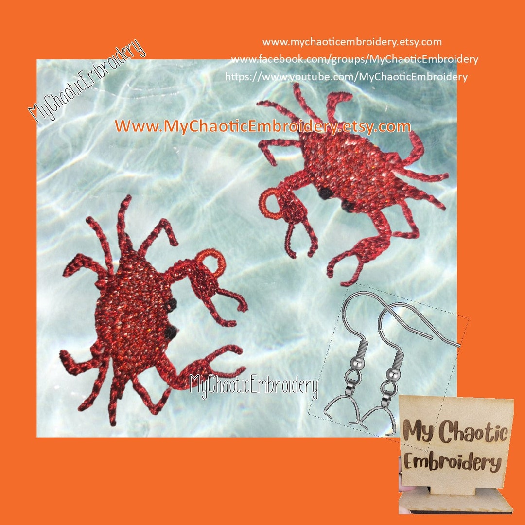 4x4 FSL Free Standing Lace Crabs 2 Pair per Hoop, (delicate Parts ...