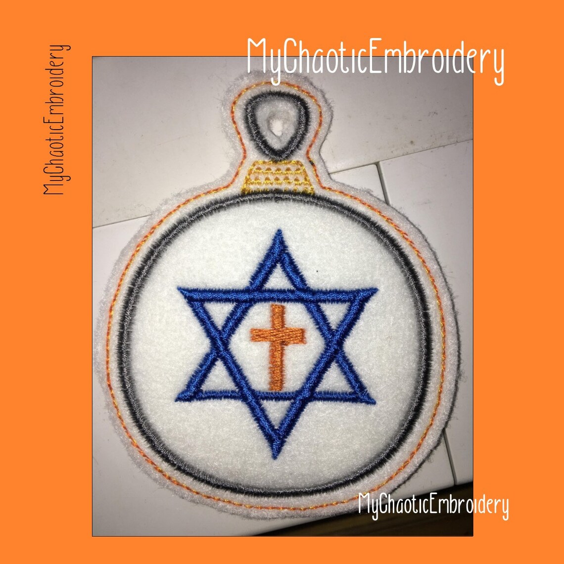 Messianic Jewish Star of David Cross Star Ornament Designs - Digital ...