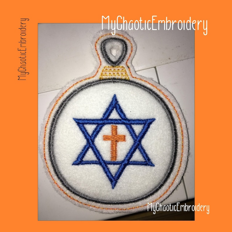 Messianic Jewish Star of David Cross Star Ornament Designs | Etsy