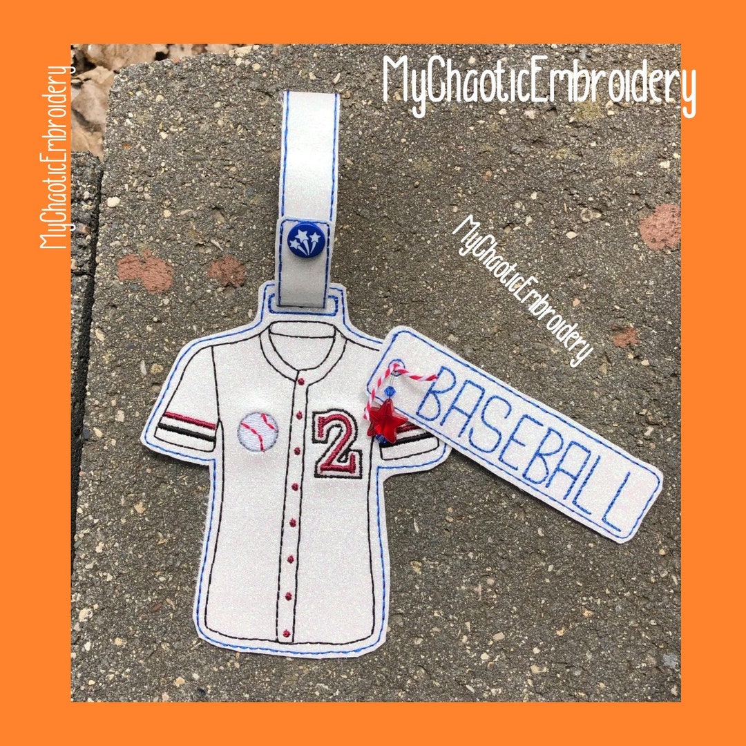 2 Design Set -baseball Softball Bag Tag and Matching Keyfob 5x7 - Read ...