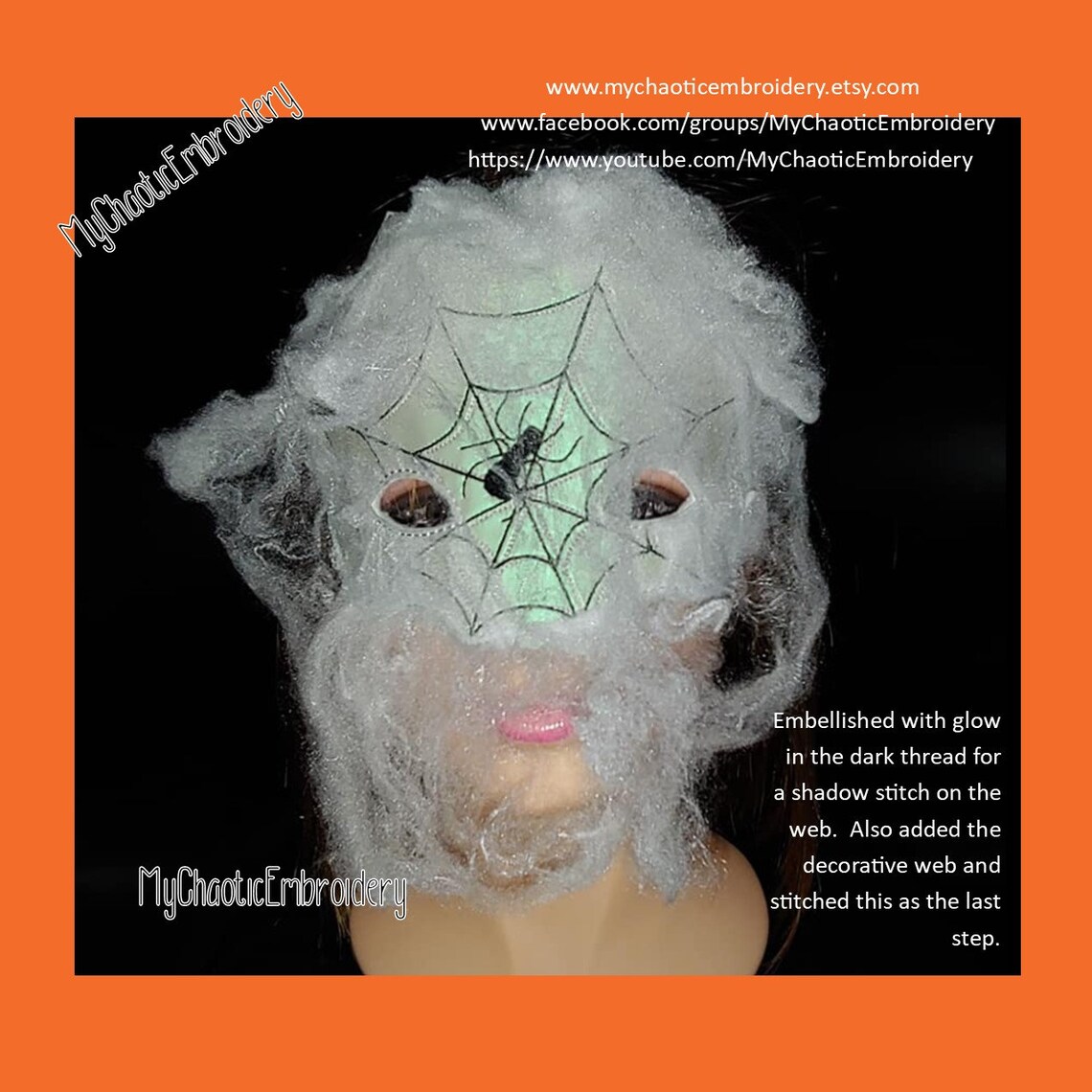 Spider Spiderweb Arachnid Fall Autumn Halloween Mask Set for - Etsy