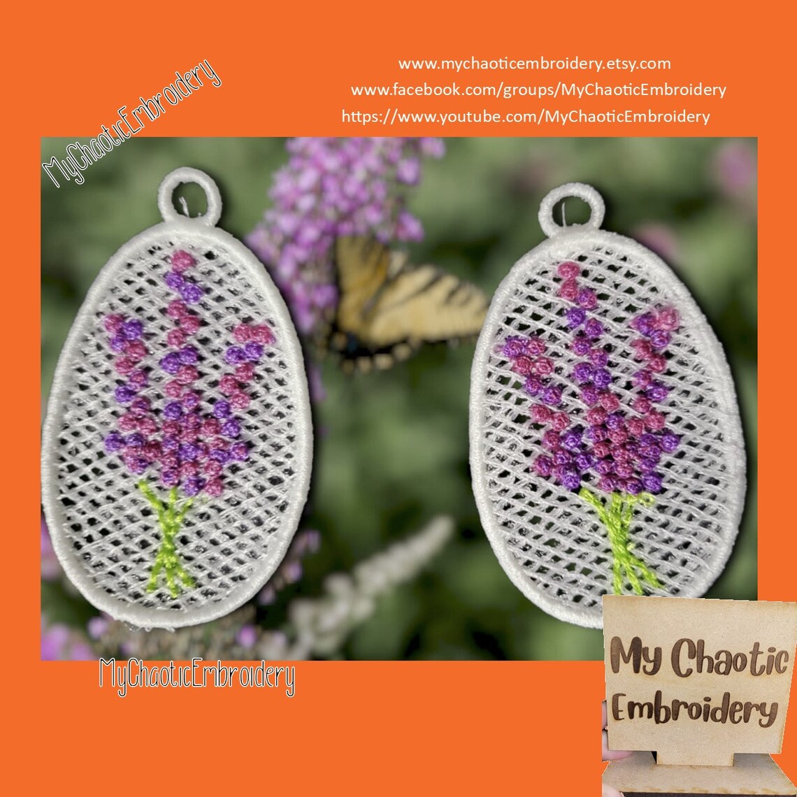 4x4 FSL Free Standing Lace Lilac Hyacinth Bluebonnet Lavender Flower ...