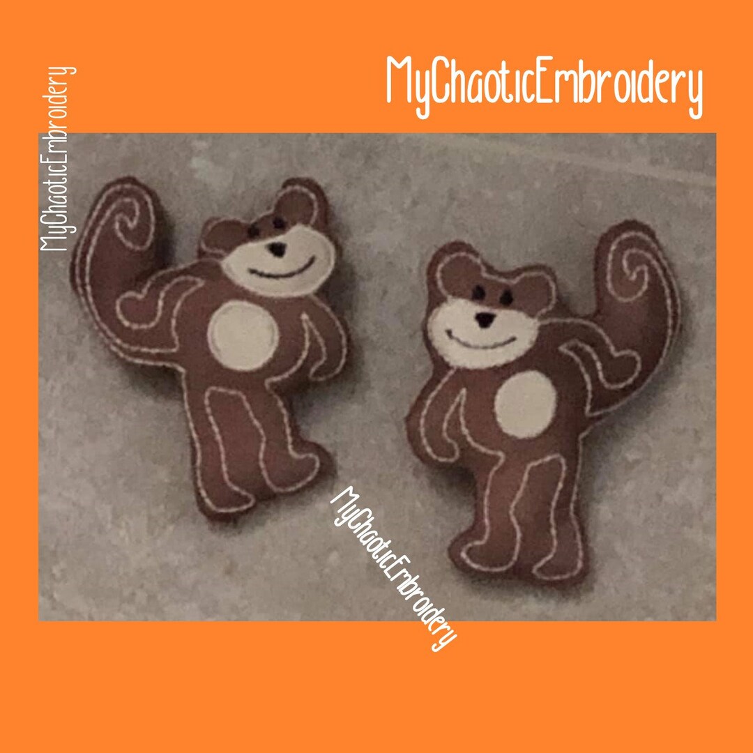 ITH in the Hoop Stuffed Dancing Monkey Toy Backpack Buddy Animal ...