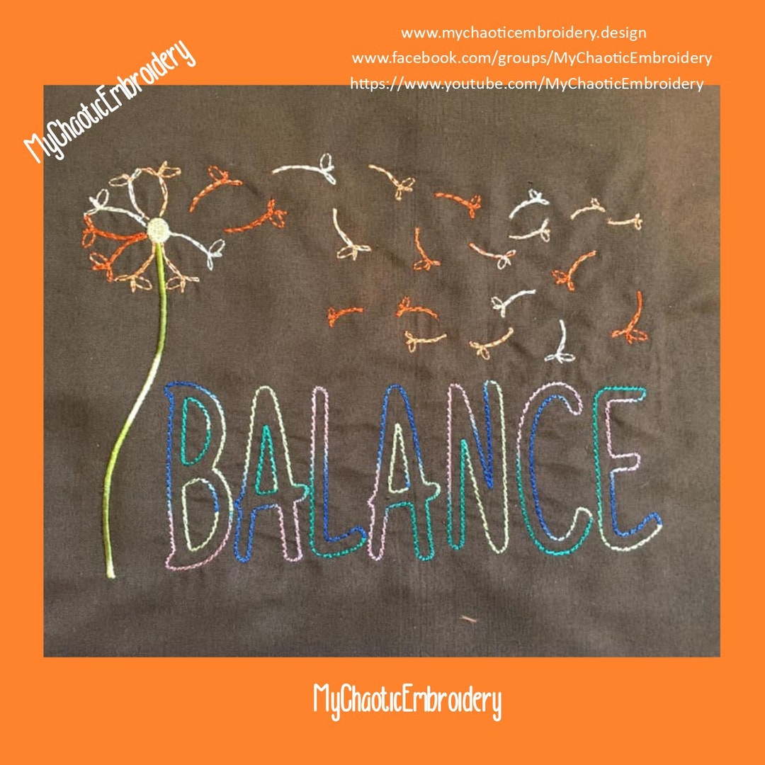 Balance Dandelion Blowing 5x7 - Embroidery Fill Stitch Designs-digital ...