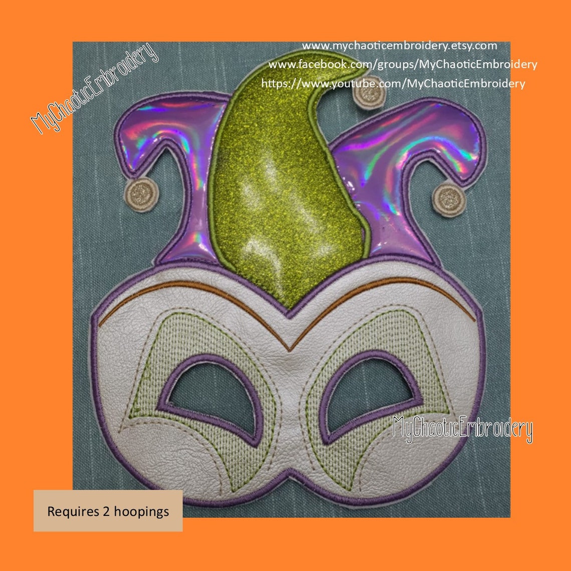 2 Styles Mardi Gras Jester Mask Set for 1/8 Dowel or - Etsy