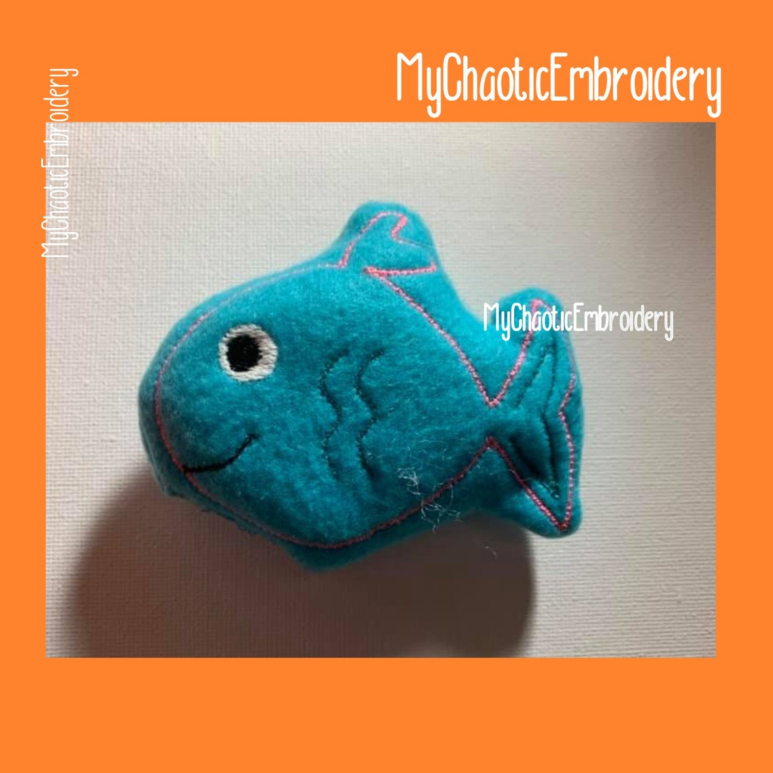 ITH in the Hoop Stuffed Fishy Fish Toy Backpack Buddy Animal Stuffie ...