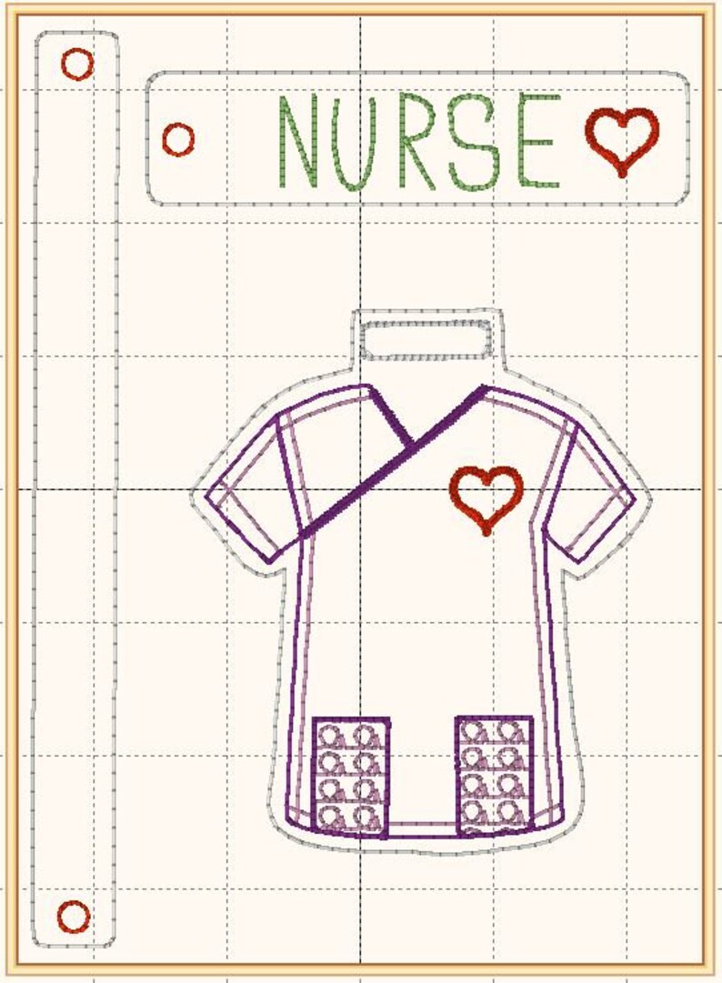 2 Design Set NURSE Scrubs Scrub Top Bag Tag and Matching - Etsy