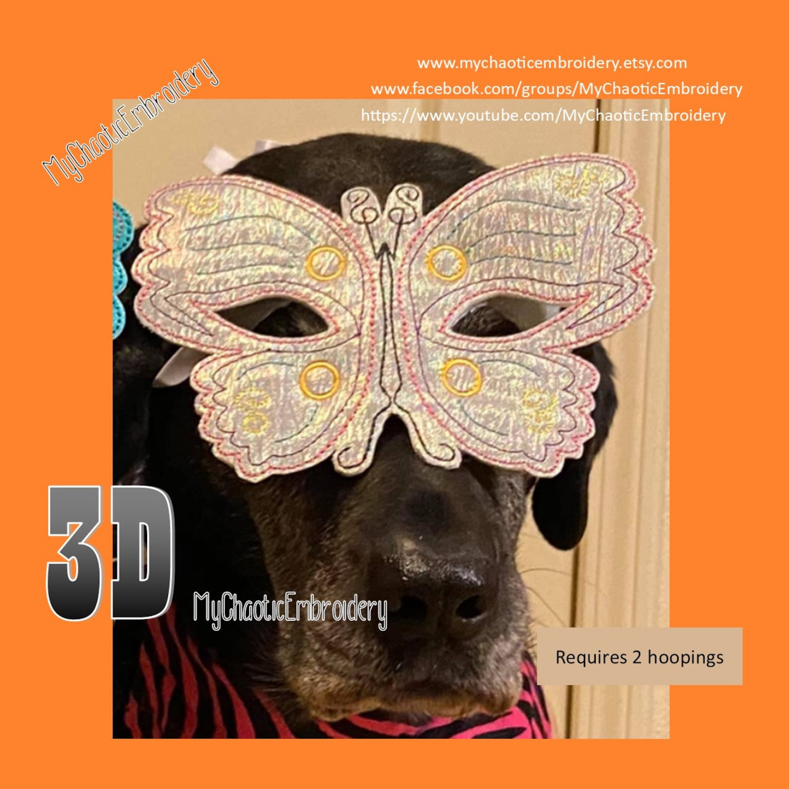 3D Style 2 Versions Mardi Gras Butterfly Mask Set for - Etsy