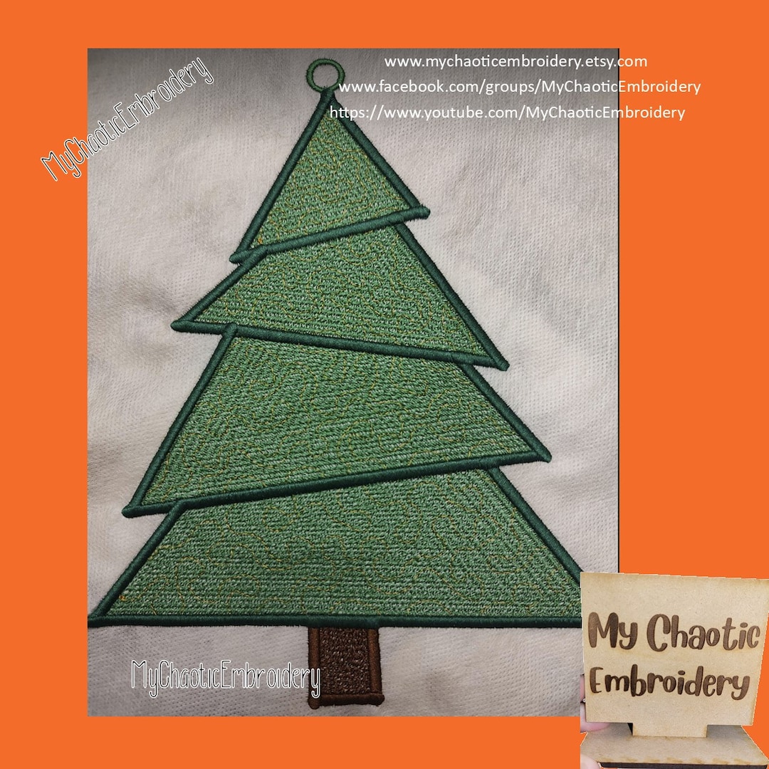 Free Standling Lace FSL Christmas Tree Ornament Designs 3 Sizes 4x4 ...