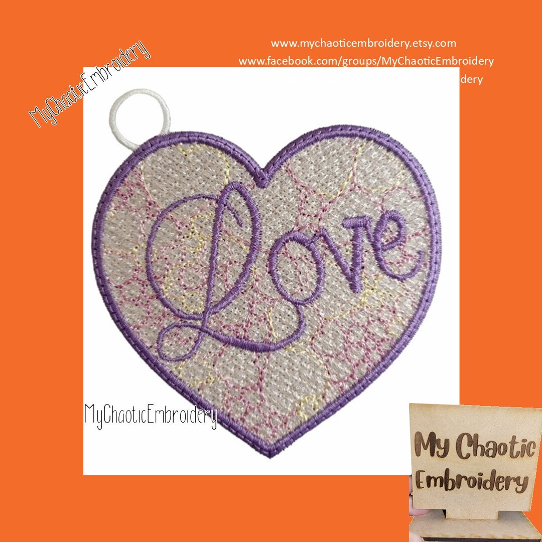 Free Standling Lace FSL Mandala Heart Love Hearts Ornament Designs 3 ...
