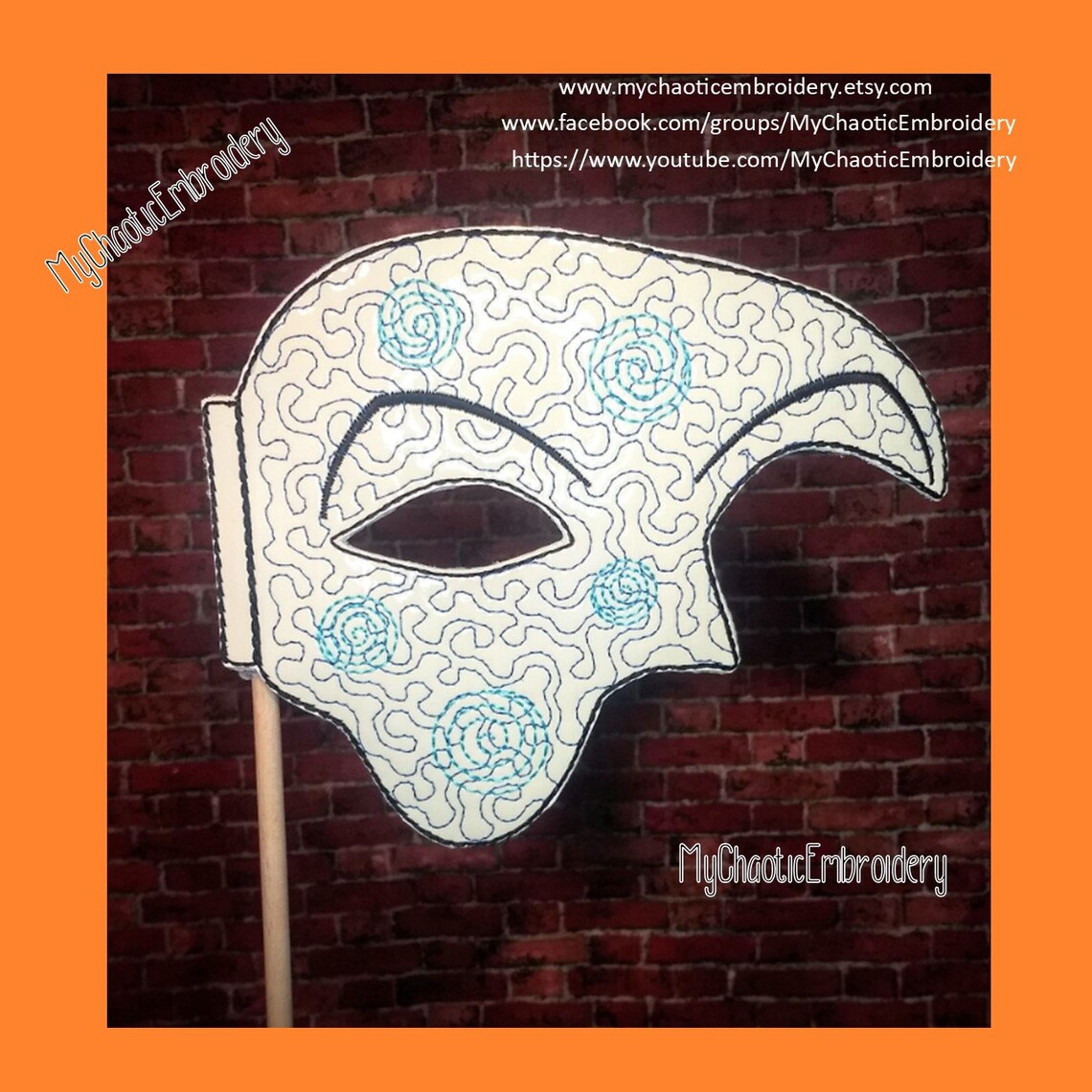 2 Styles Mardi Gras Mask Set for 1/8 Dowel or Wand 5x7 | Etsy