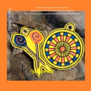 3 Designs - Dart Board, Bullseye Darts Keyfob, Zipper Pull, Charm Key ...