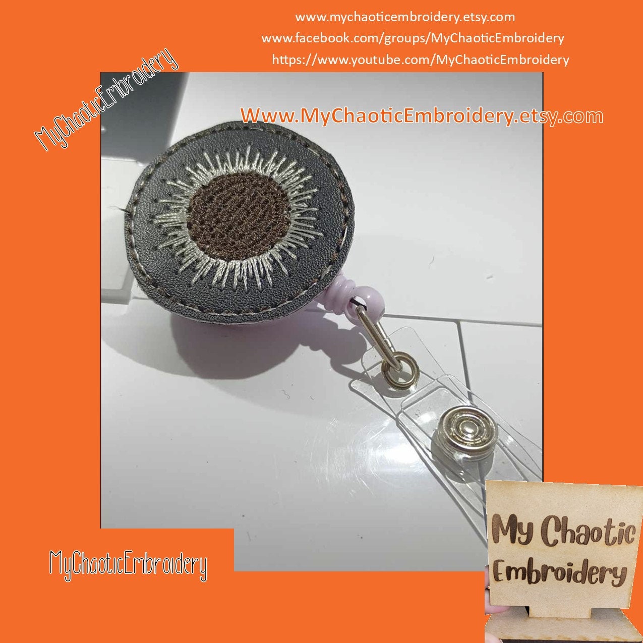 4x4 Solar Eclipse Phases With Compass Badge Reel Covers Round and Oval ...
