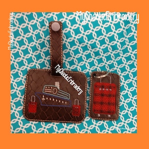 2 Design Set - Cruise Ship Luggage Tag and Matching Keyfob Monogram ...